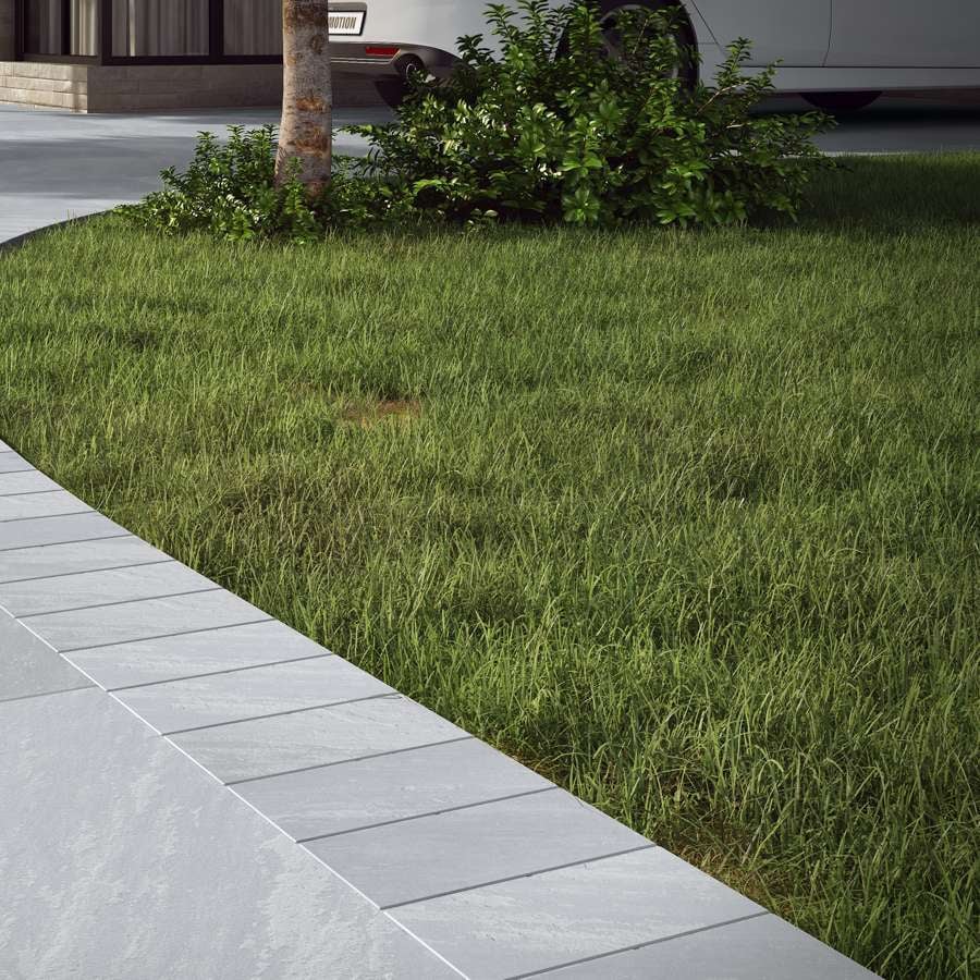 Mid Grey Porcelain Cobbles Border & Edging Setts – 200x100mm – Huntley ...